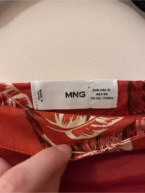 Mango | Swim | Mango Rust Red Tropical Leaf Swim Sarong Wrap | Poshmark